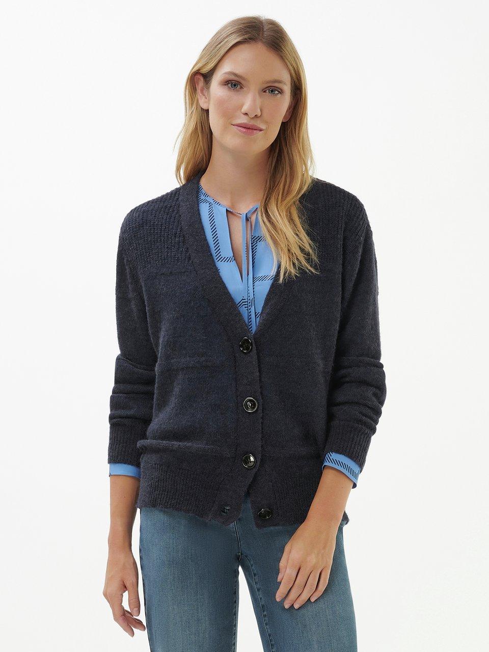 BASLER - Strickjacke mit V-Ausschnitt - Nachtblau