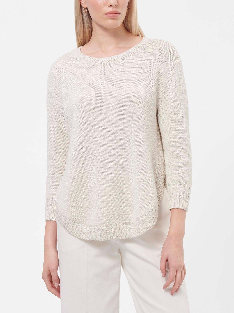 Peter Hahn - Rundhals-Pullover - Sand-Melange