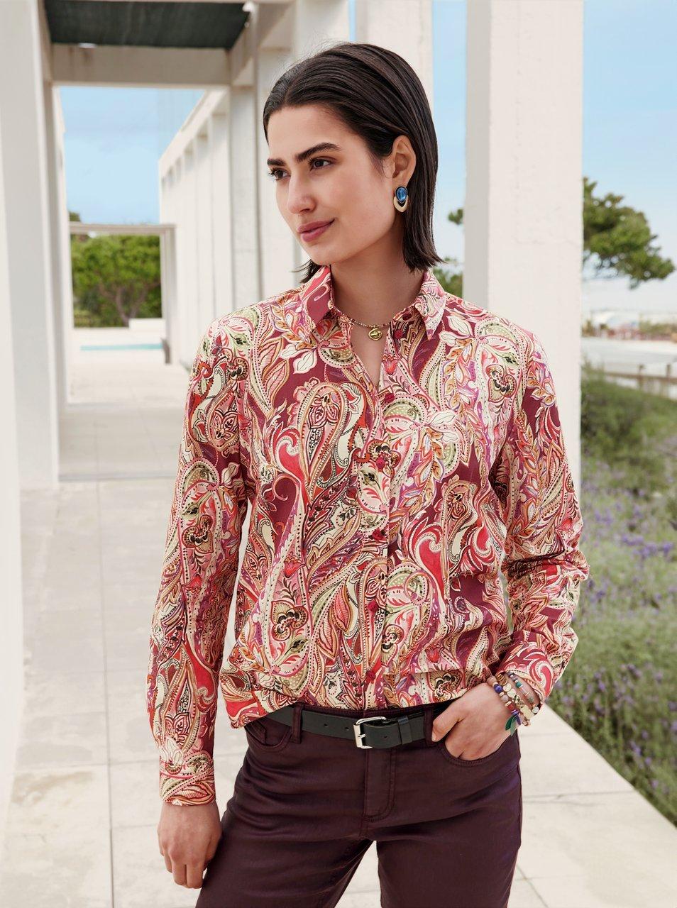 Peter Hahn - Blouse - donkerpink/multicolour