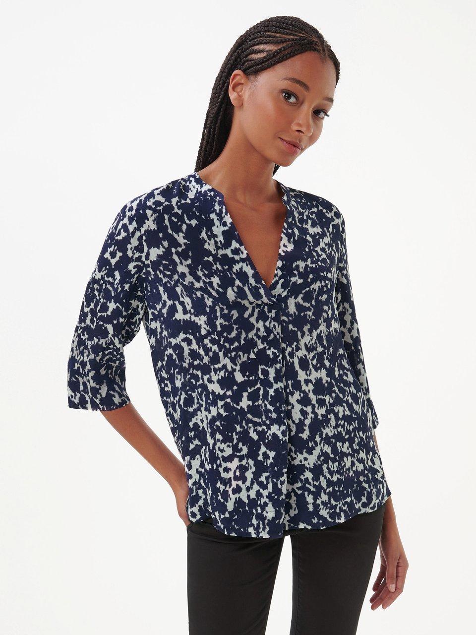 BASLER - Blouse met 3/4-mouwen - marine/parelwit