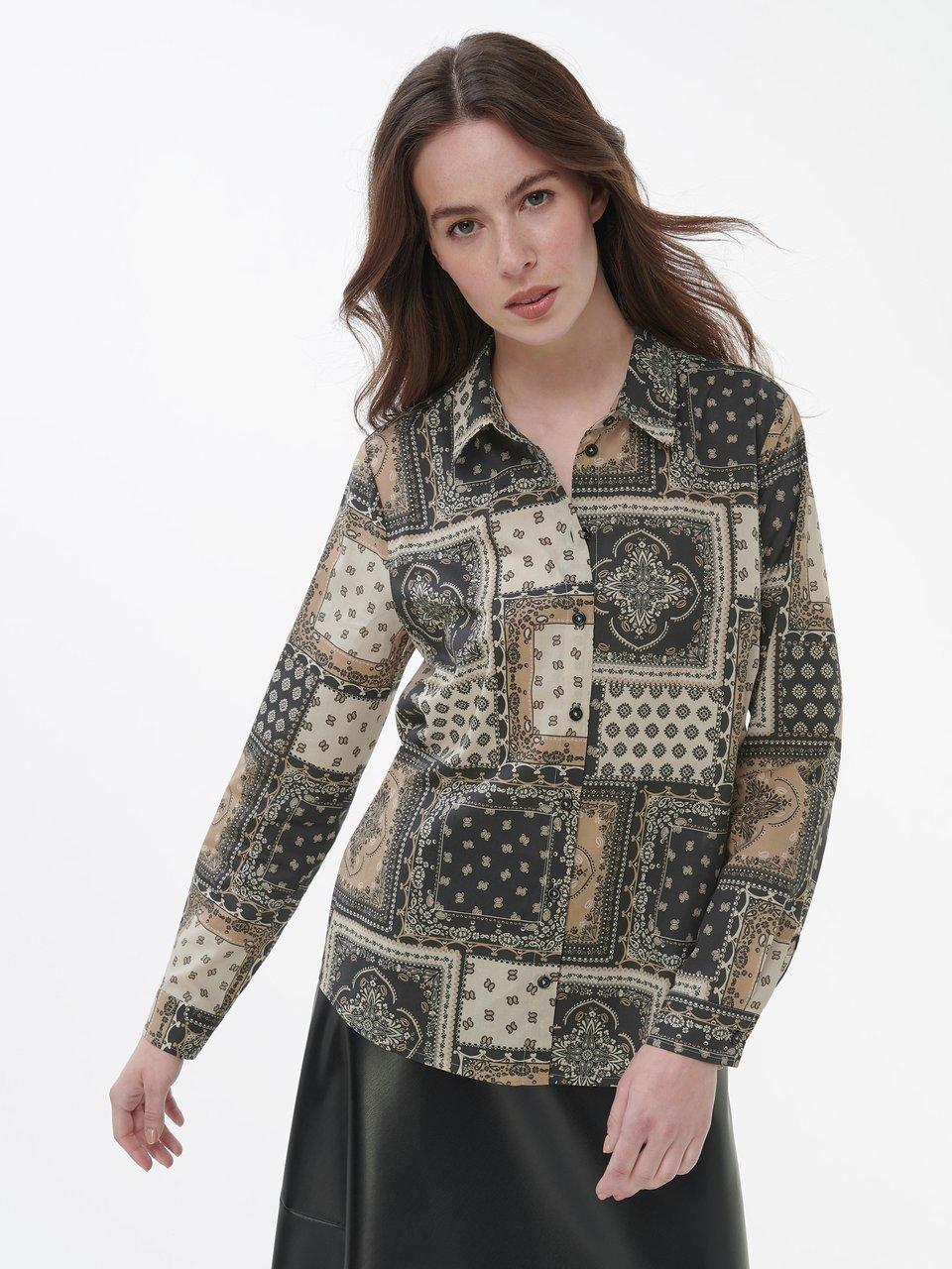 Peter Hahn - Blouse met lange mouwen - zwart/multicolour