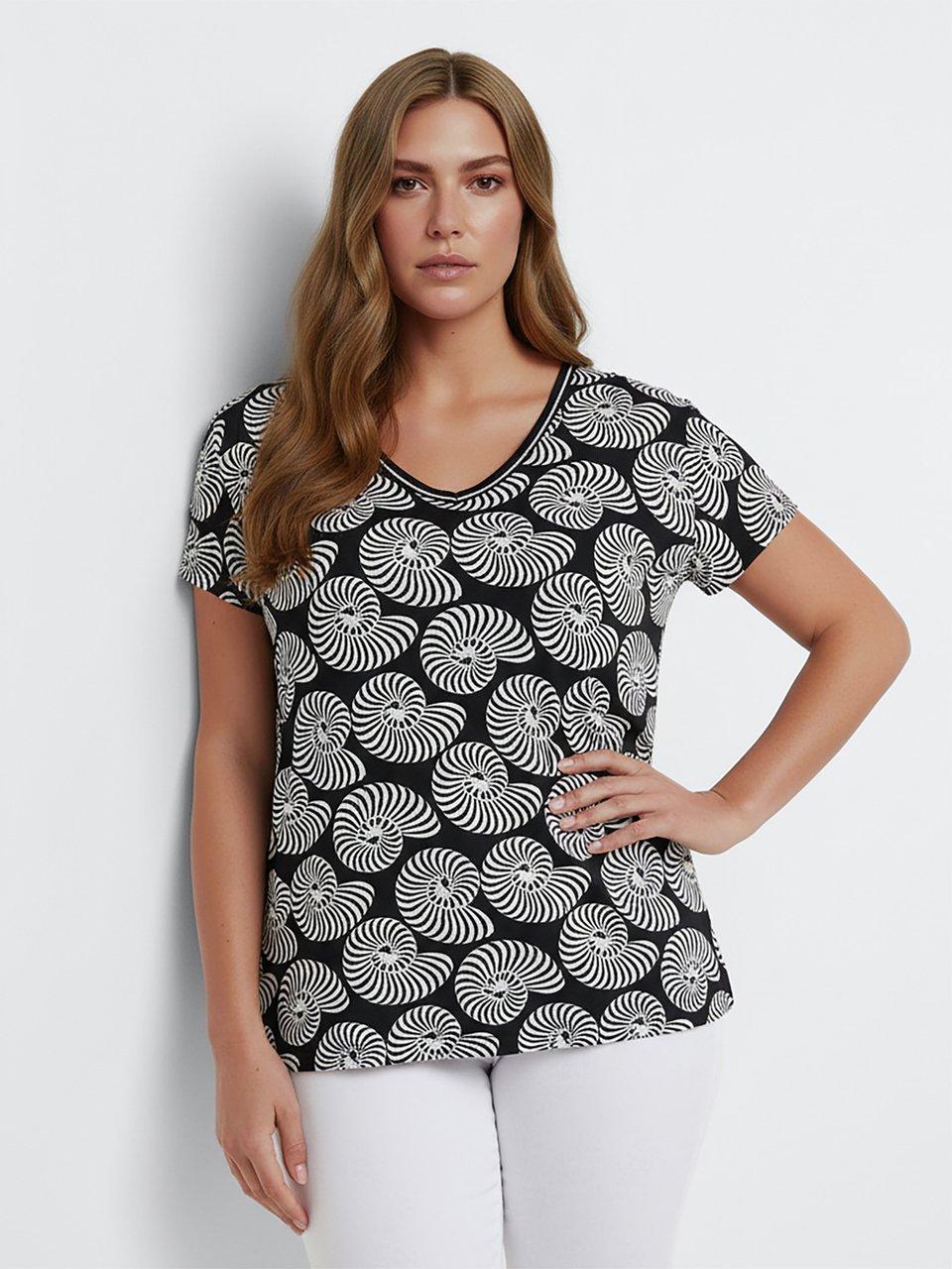 Emilia Lay - V-Shirt - Schwarz/Weiß