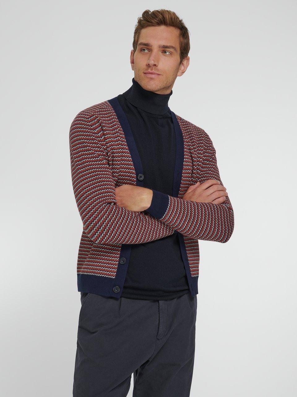 Louis Sayn - V-Cardigan - Marine/Rost