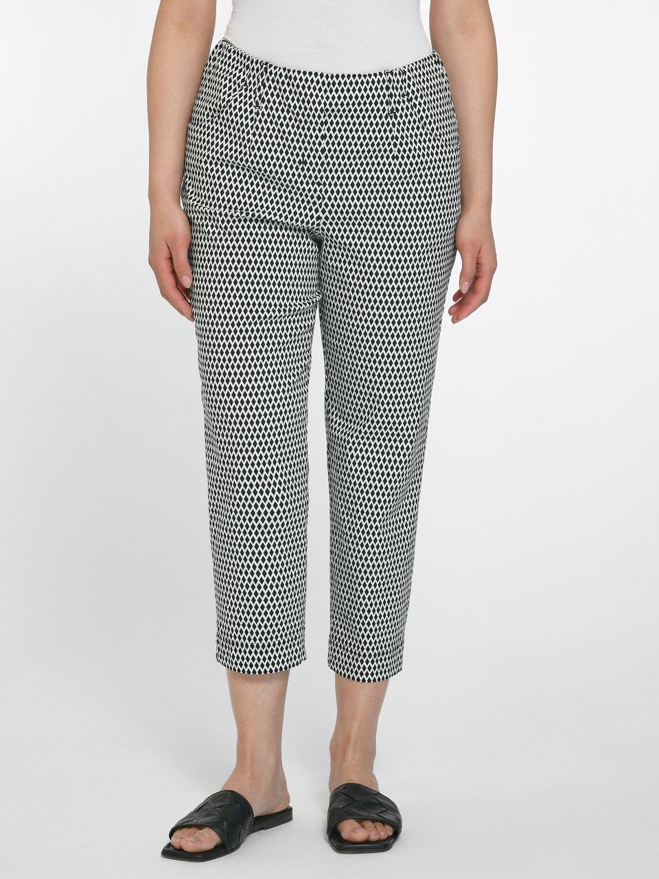 KjBrand - 7/8-broek zonder sluiting pasvorm Susie - wit/zwart