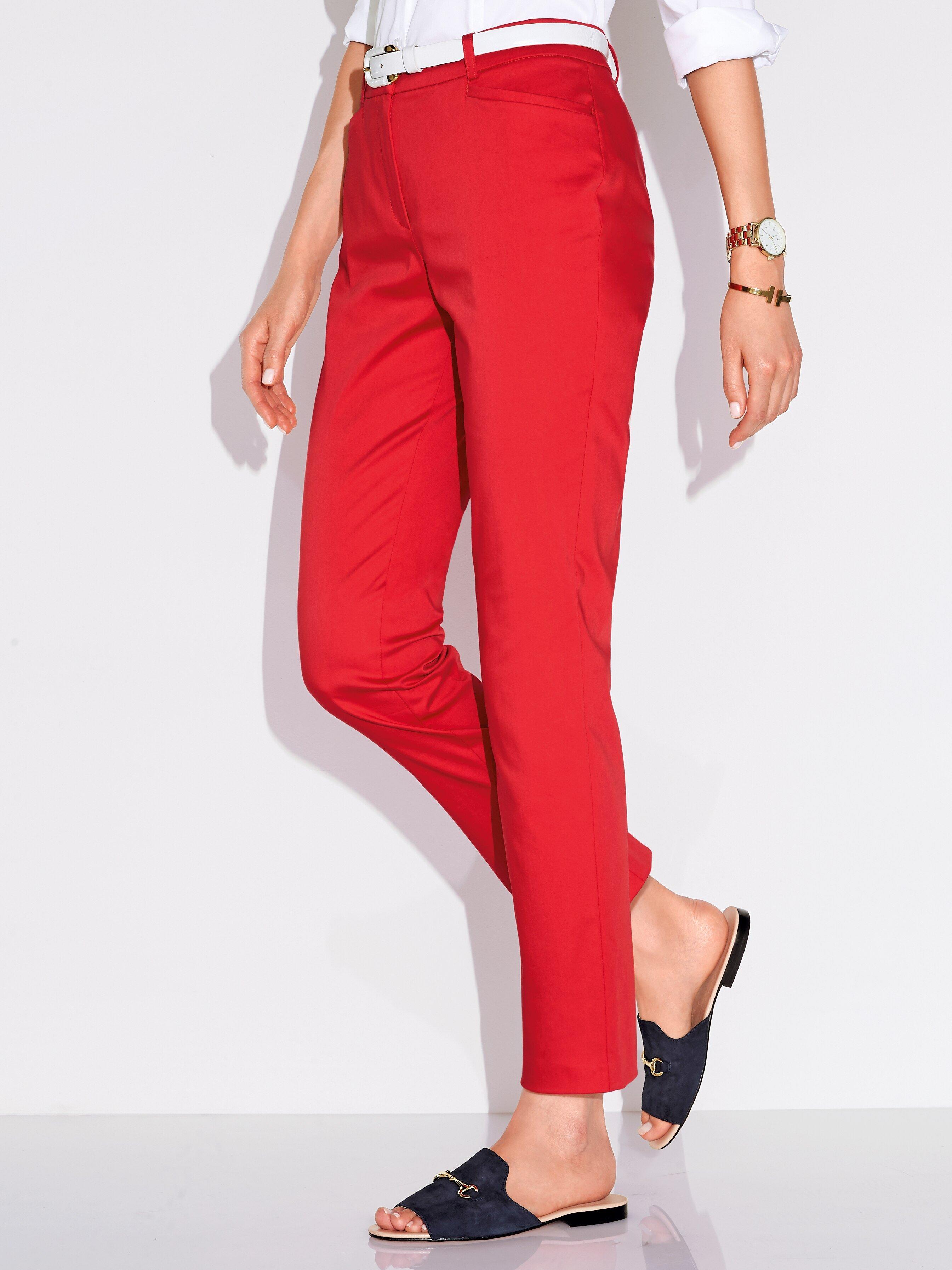 Peter Hahn - Le pantalon longueur chevilles coupe Barbara - rouge