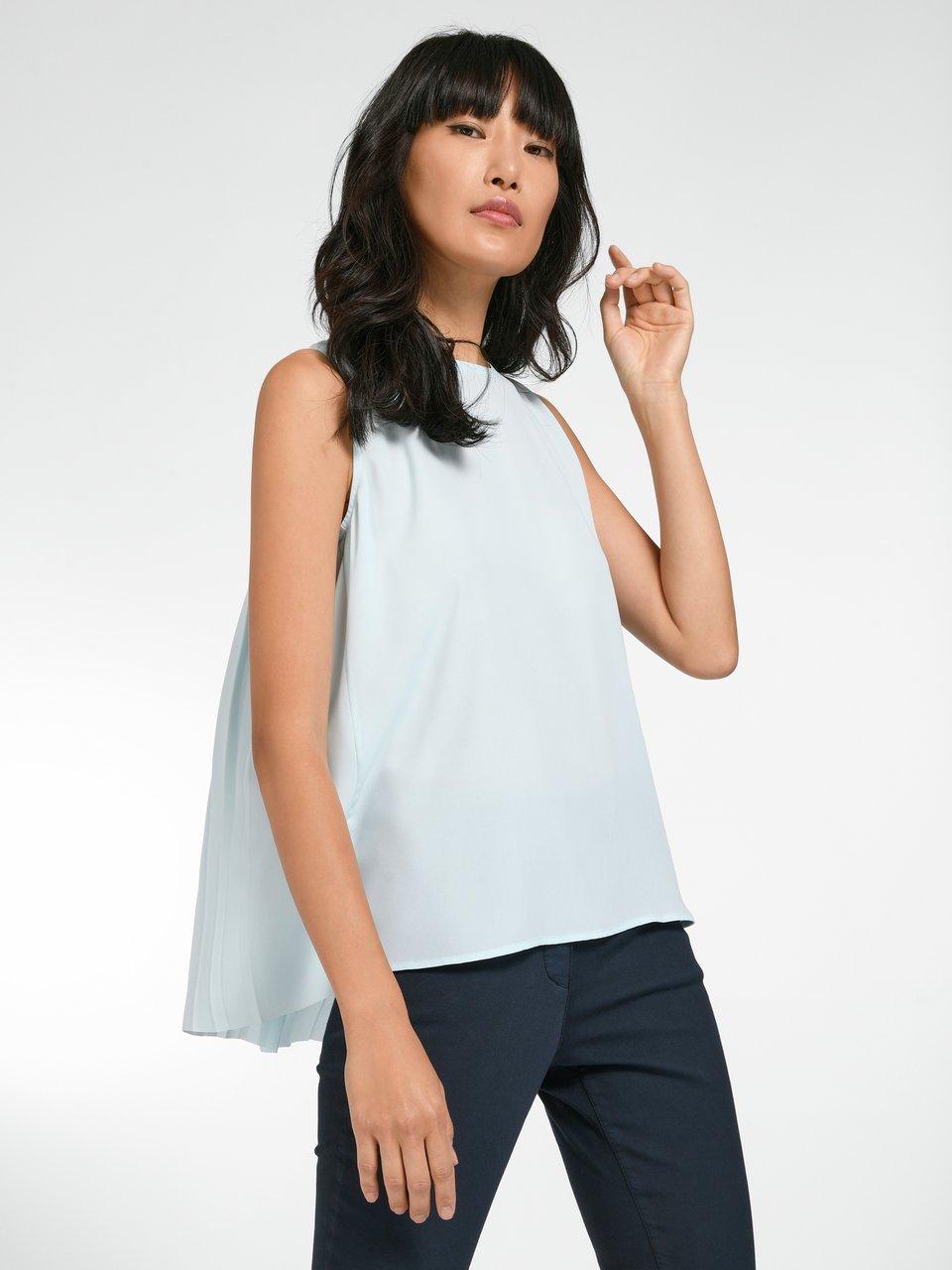 BASLER - Mouwloze blouse met ronde hals - bleu