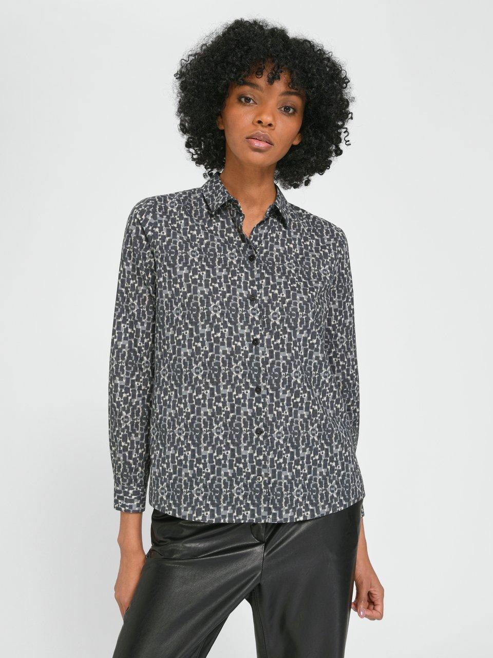 Peter Hahn - Blouse van 100% katoen - grijsblauw/multicolour