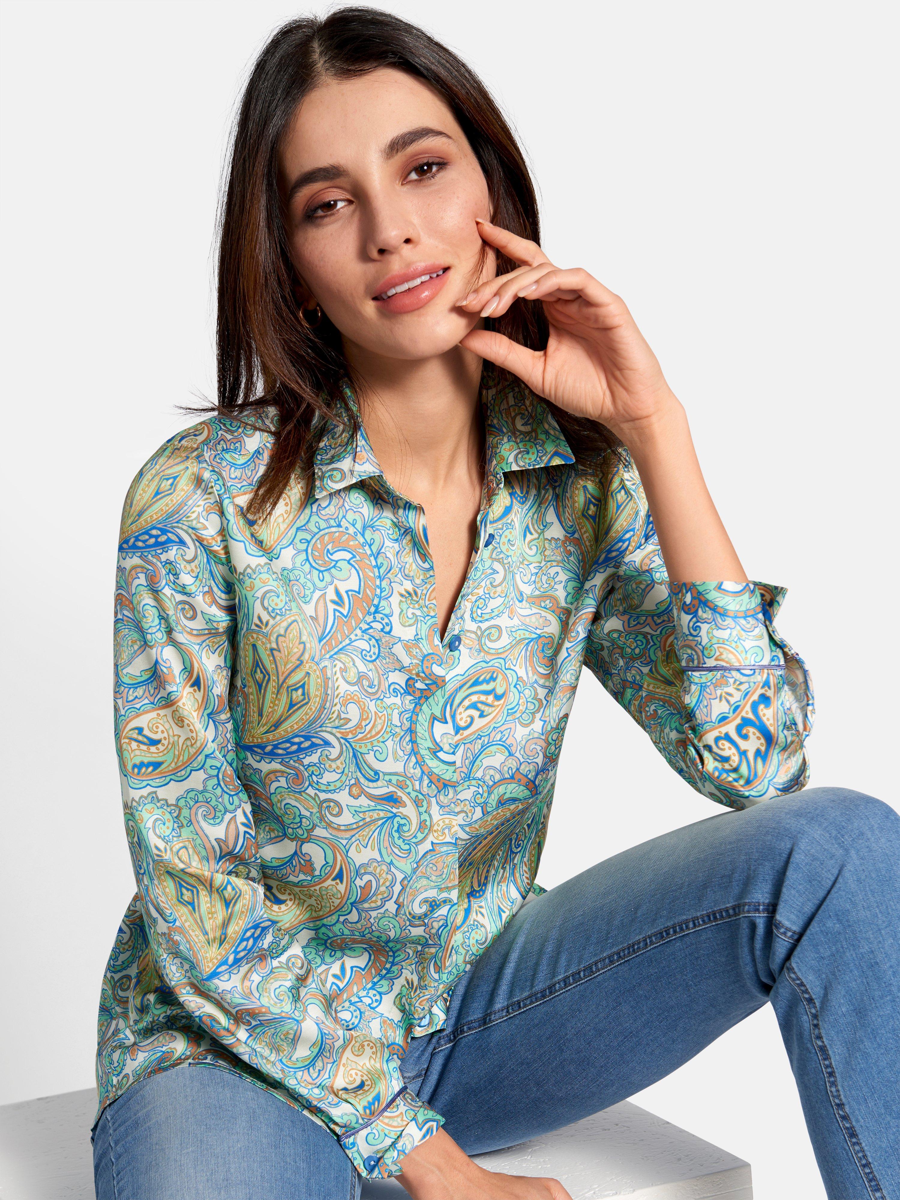 Peter Hahn Shirtbluse Orangemulticolor