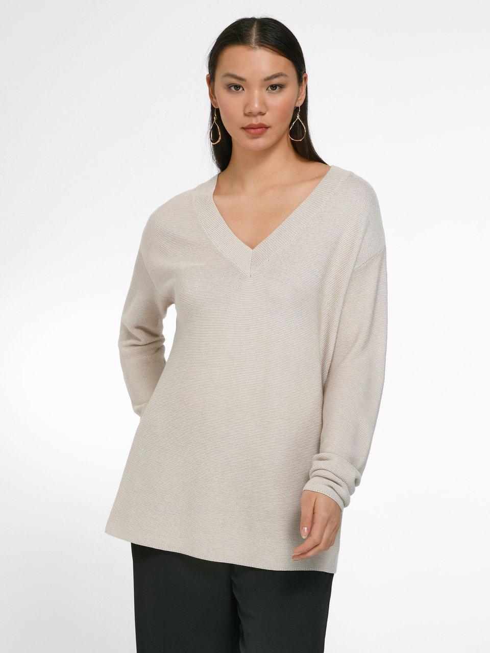 Anna Aura - Le pull col V - galet métallisé