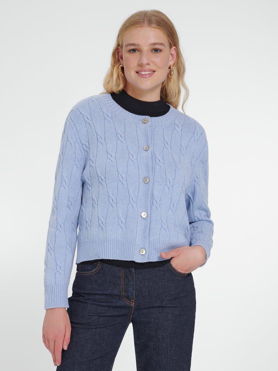 Peter Hahn - Strickjacke - Hellblau-Melange