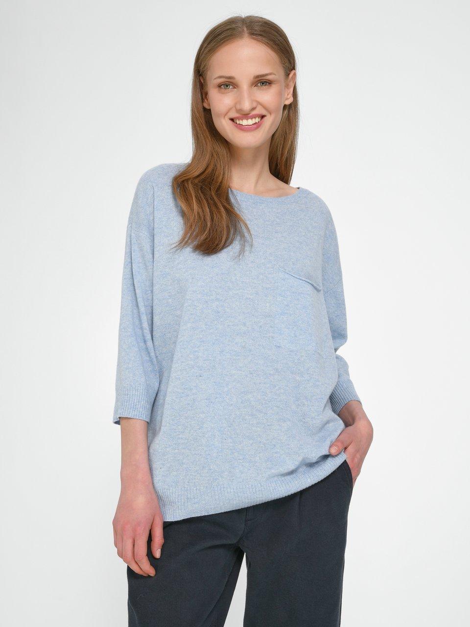 Peter Hahn - Pullover mit 3/4-Arm - Hellblau-Melange