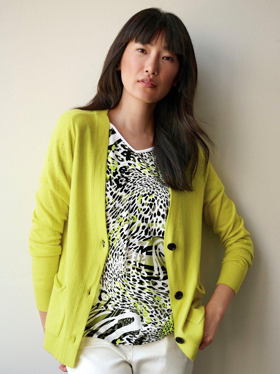 BASLER - Strick-Cardigan - Limette