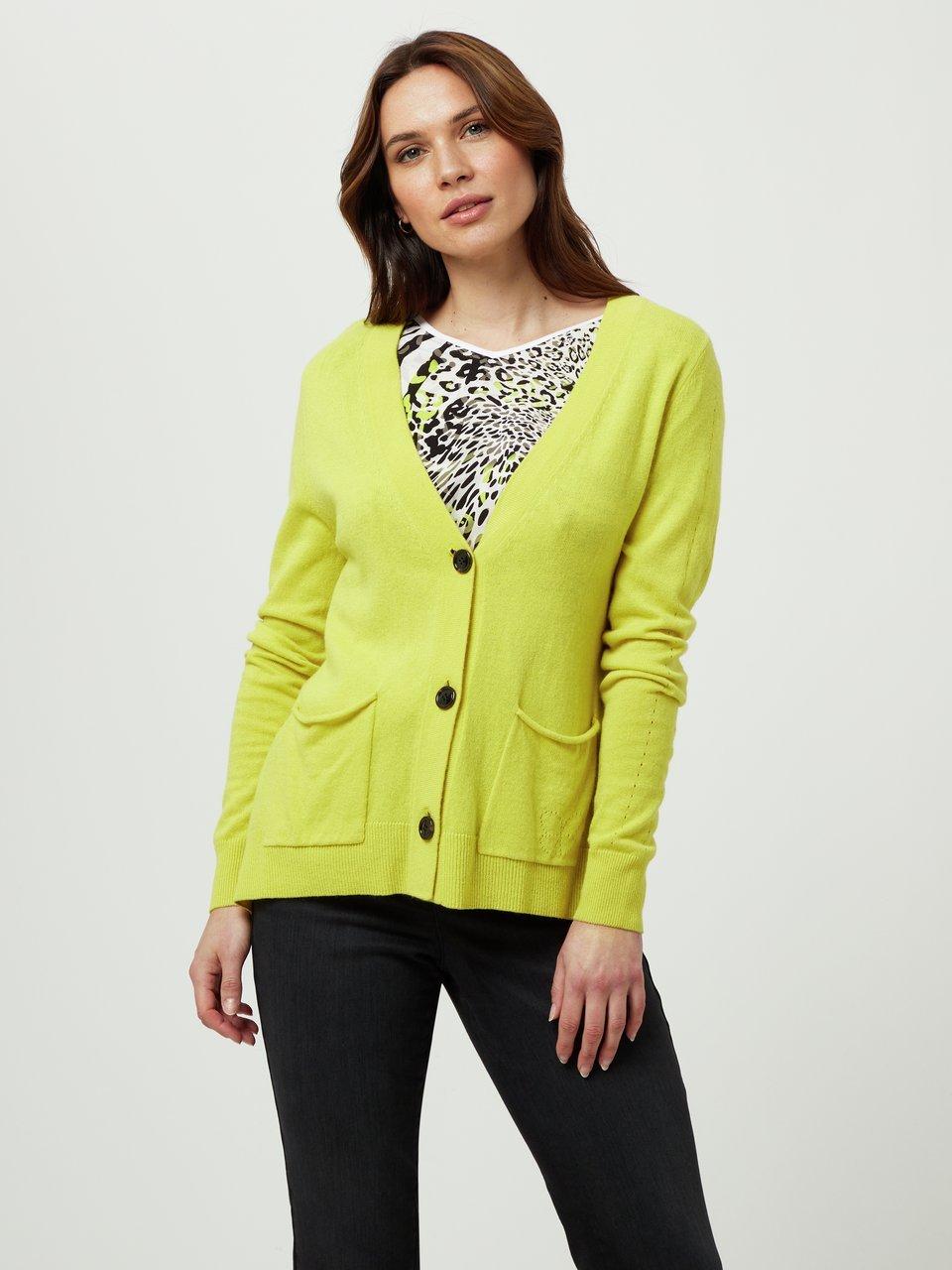 BASLER - Strick-Cardigan - Limette
