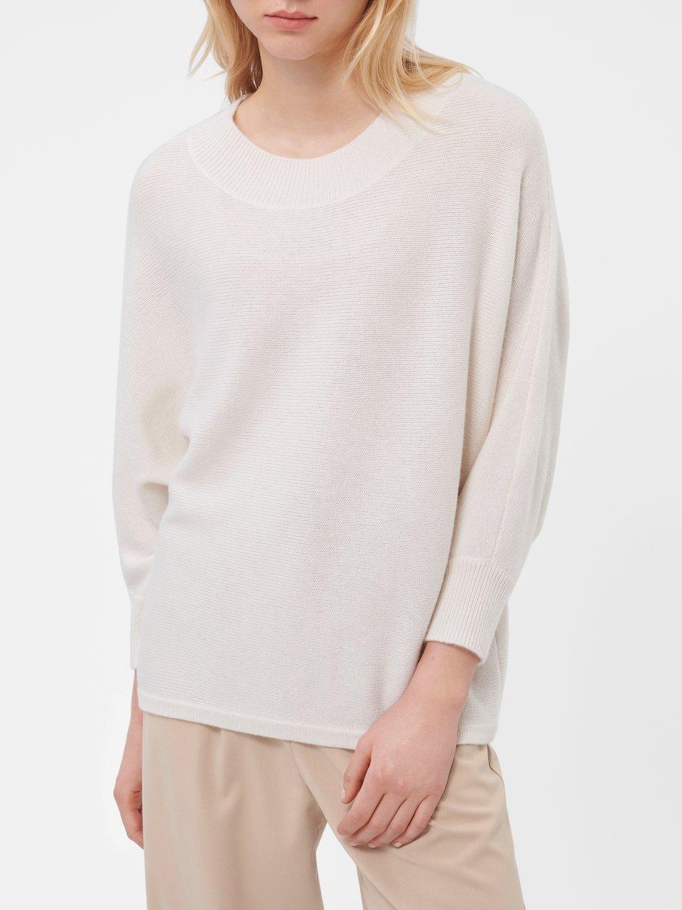 include - Rundhals-Pullover aus 100% Premium-Kaschmir - Wollweiß